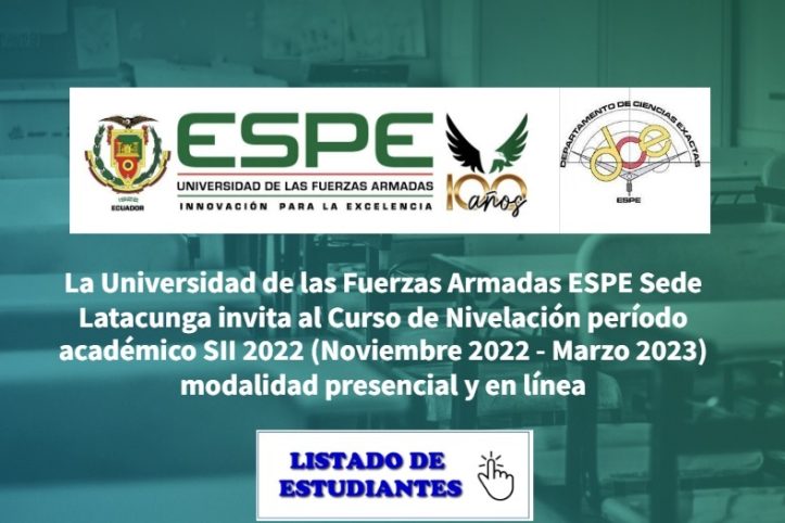 Universidad de las Fuerzas Armadas ESPE - CIENCIAS EXACTAS
